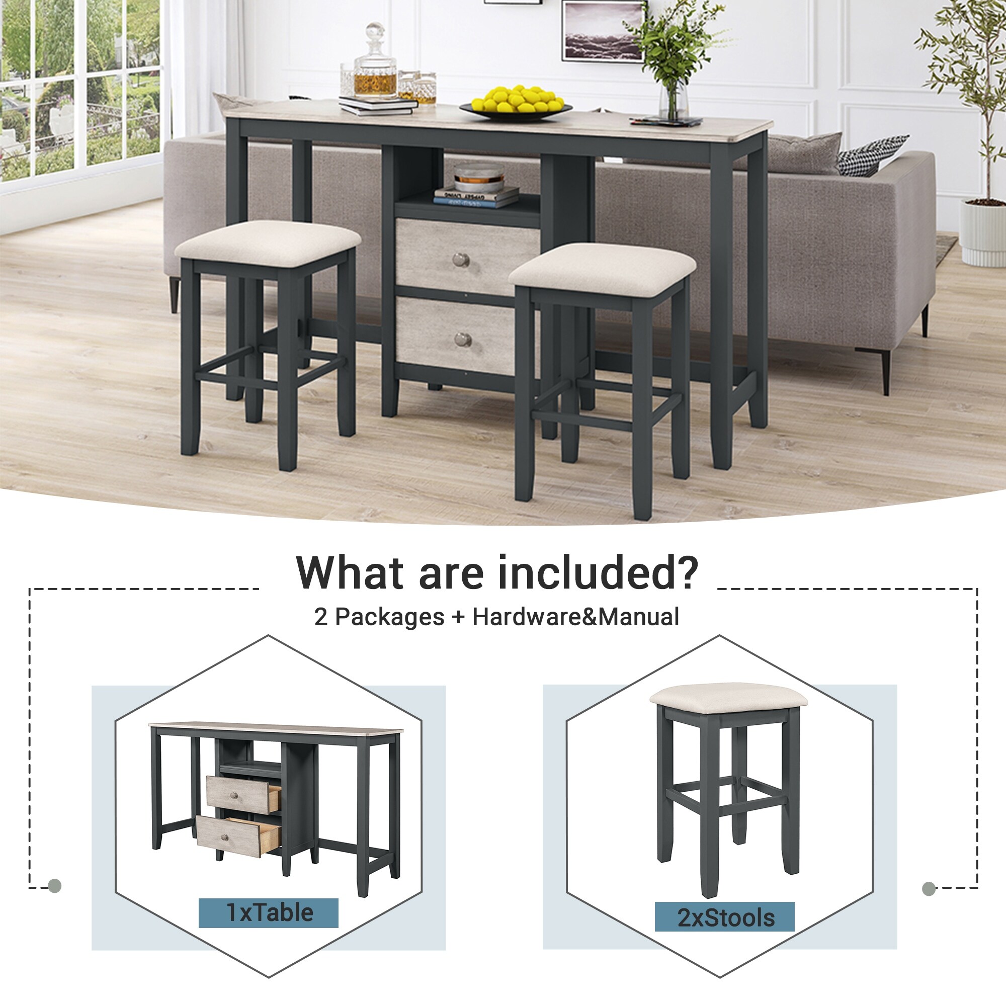 Small size dining table set store