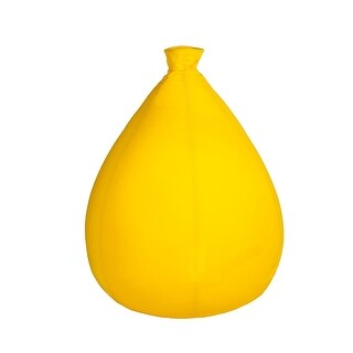 45 Inch Balloon Shaped Bean Bag with Removable Cover, Yellow - Bed Bath ...