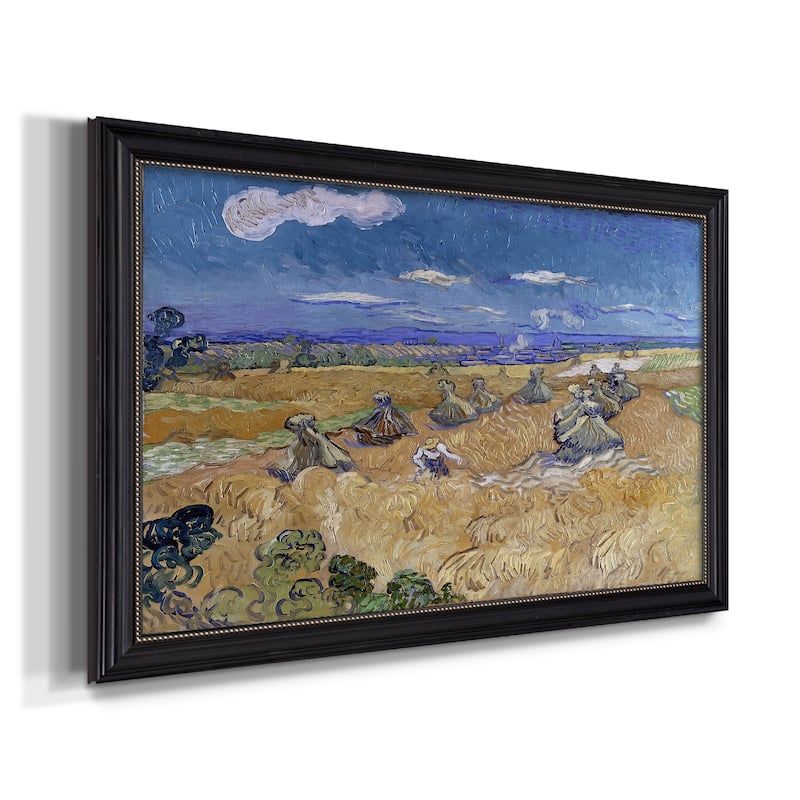 Wheat Field with Reaper Auvers 1888-Vincent van Gogh-Custom Framed ...