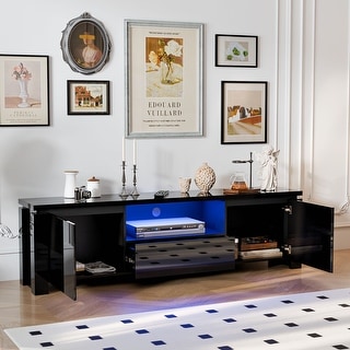 Display Curio Cabinet With RGB LED lights Bookshelves TV Stand - Bed ...