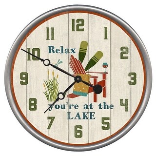 18" Rustic Relax at the Lake Wall Clock - Bed Bath & Beyond - 39675487