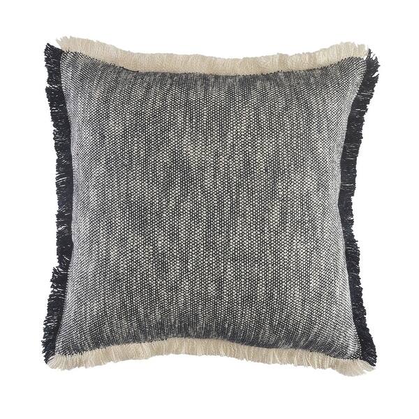 Sevita Two-Tone Cotton Fringe Throw Pillow - On Sale - Bed Bath ...