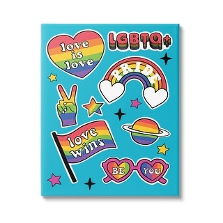 Stupell LGBTQ Be You Pride Rainbows Canvas Wall Art by Lisa Barlow ...