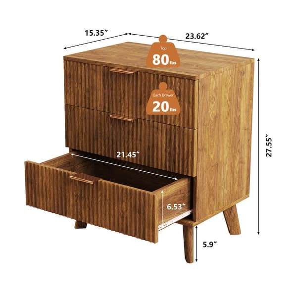 3 Drawer Nightstand - Bed Bath & Beyond - 40468797