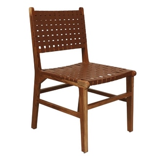 Carolina Living Whitney Leather Woven Chair - Set of 2 - Bed Bath ...