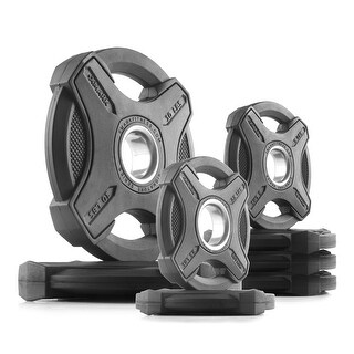 XMark SIGNATURE Series Olympic Plate Weights (45 lb. Set) - Bed Bath ...