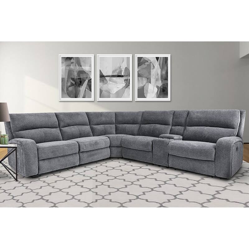 Q-Max 6-Piece Power Reclining Sectional Sofa With USB Ports, Power ...