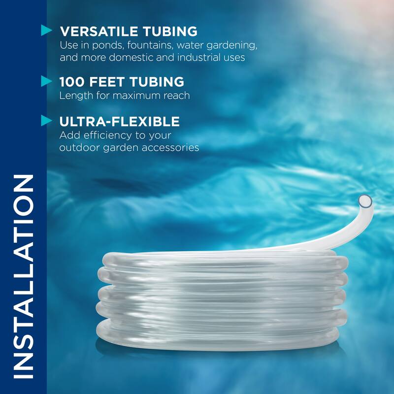 Alpine Corporation 100' PVC Tubing with " Inside Diameter for Ponds and ...