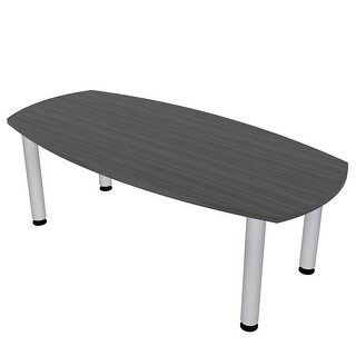 5X3 Arc Boat Shaped Meeting Table With Post Legs Data And Electric ...