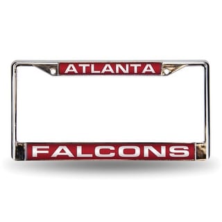 NFL Atlanta Falcons Red Laser Chrome Acrylic License Plate Wall Frame ...