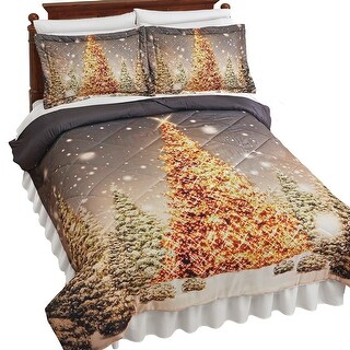 Golden Christmas Tree Comforter and Pillow Sham Set - Bed Bath & Beyond ...