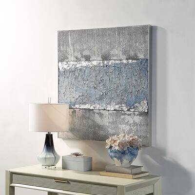 Ash Hand-painted Wall Art - gray - Overstock - 36949359