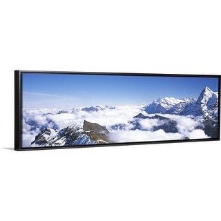 "Swiss Alps Switzerland" Black Float Frame Canvas Art - Bed Bath ...