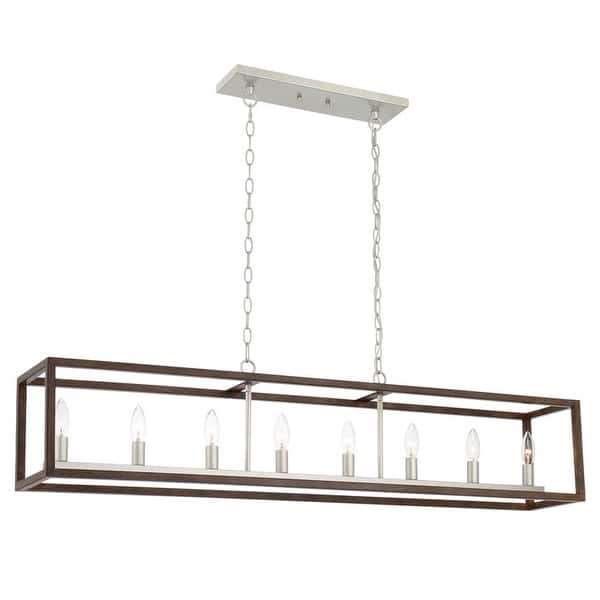 Farmhouse Industrial 8-light 48In Rectangle Linear Kitchen Island ...