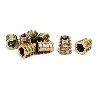 M10x20mm Interface Hex Socket Threaded Insert Nuts 8pcs for Wood ...