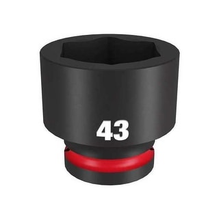 Milwaukee Tool Standard Impact Socket,Steel,43 mm 49-66-6381 - 1 Each ...