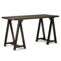 WYNDENHALL Hawkins SOLID WOOD Modern Industrial 56 inch Wide Writing ...