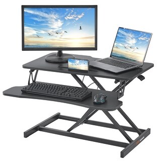 VEVOR Standing Desk Converter 31.5in & 36in Adjustable for Monitor ...