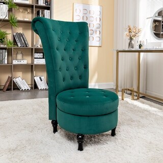 Gosser 20" Wide Velvet High Back Vanity Chair - On Sale - Bed Bath ...