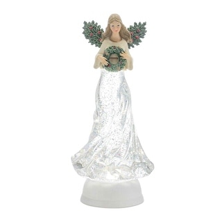 13" LED Lighted Angel Christmas Figurine Snow Globe - Bed Bath & Beyond ...