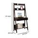 Modern Style Ladder Home Office Desk with 3 Open Shelves and 1 Drawer ...