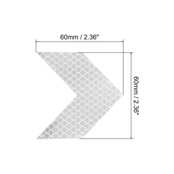 Reflective Stickers, 20 Pack 2.36 x 2.36 Inch Warning Arrow Reflector ...