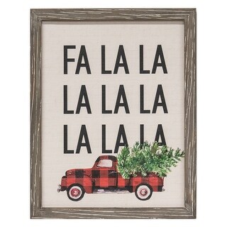 Fa La La Buffalo Check Truck Canvas Print - Bed Bath & Beyond - 36296847