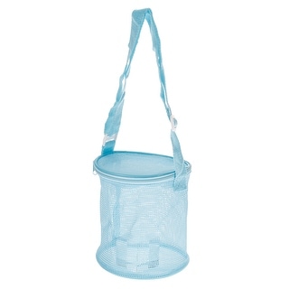Mesh Beach Bag, Sea Shells Mesh Tote Sand Boxes Nets Bags, Sky Blue ...