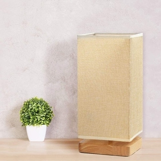 Square Shade Table Lamp Minimalist Bedside Desk Lamp - 5.5" x 12.2 ...