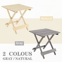 Outdoor Wooden Adirondack Patio Folding Side Table,Cedar Wood Garden ...
