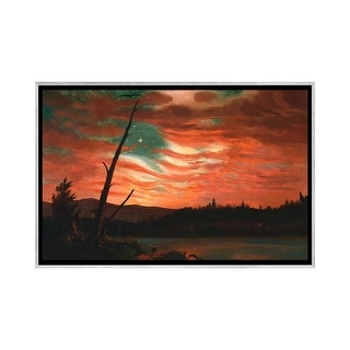iCanvas "Our Banner in the Sky " by Frederic Edwin Church Framed - Bed ...