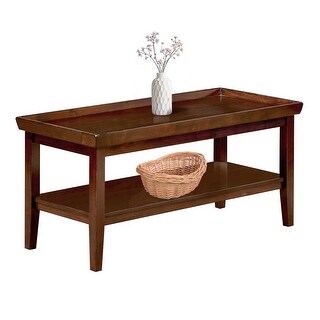 42-inch Minimalist Coffee Table with Storage Shelf, Multiple Finishes ...