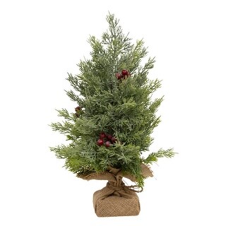 Frosted Cedar & Red Berry Tree 15" - Bed Bath & Beyond - 36949382