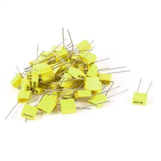50 Pieces 100V 0.33uF 5mm Spacing Radial Lead Box Type Film Correction ...