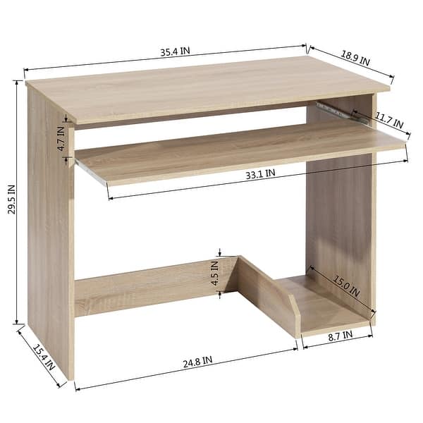 2 Piece Manufactured Wood Configurable Rectangular Desk Rectangular ...