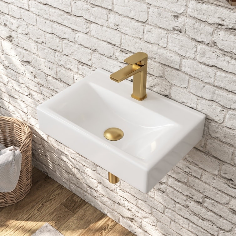 Claire 22" Wall-Mount Bathroom Sink with Towel Bar - On Sale - Bed Bath ...
