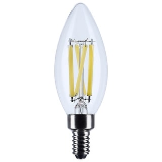 8 Watt B11 LED Candelabra Base Candle-Tip Clear 3500K CCT 120 Volt ...