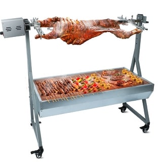 Rotisserie Grill Roaster, 132lbs Charcoal Grill Outdoor BBQ Grill Pig ...