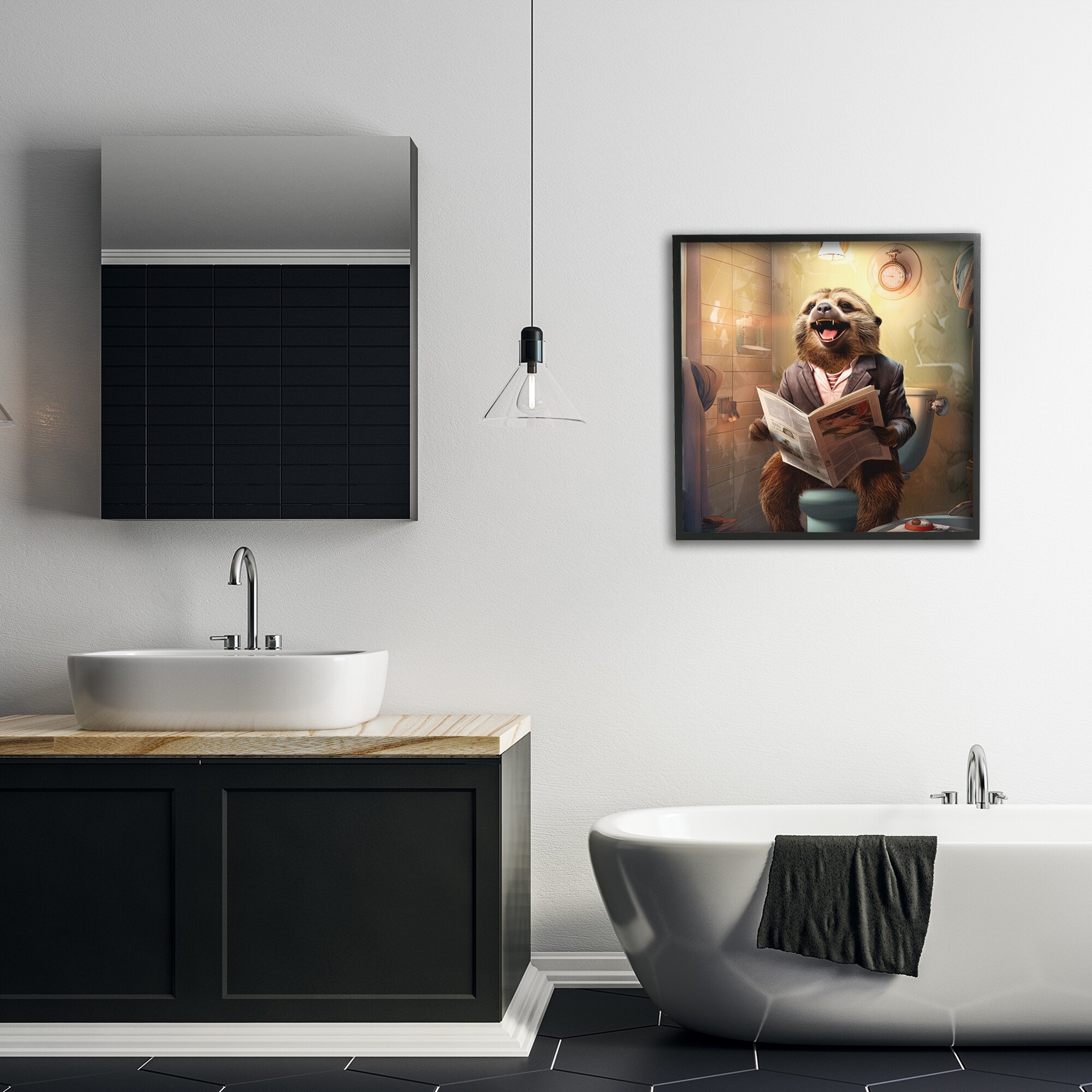 grinning sloth mirror