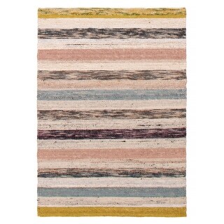 ECARPETGALLERY Braid weave Sienna Multi Color Wool Rug - 4'0 x 5'7 ...