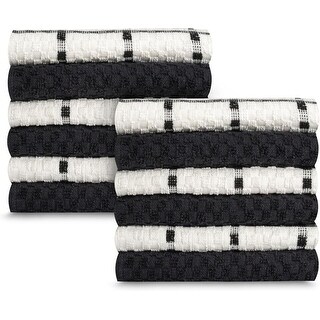 12Pcs Cotton Kitchen Towel Set 15x25 Inch - Bed Bath & Beyond - 40522681