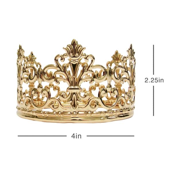Metal Princess Crown Decor Centerpiece Accent Piece Tabletop - 2.25" H ...