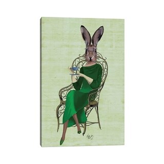iCanvas "Lady Bella Rabbit Taking Tea" by Fab Funky Canvas Print - Bed ...