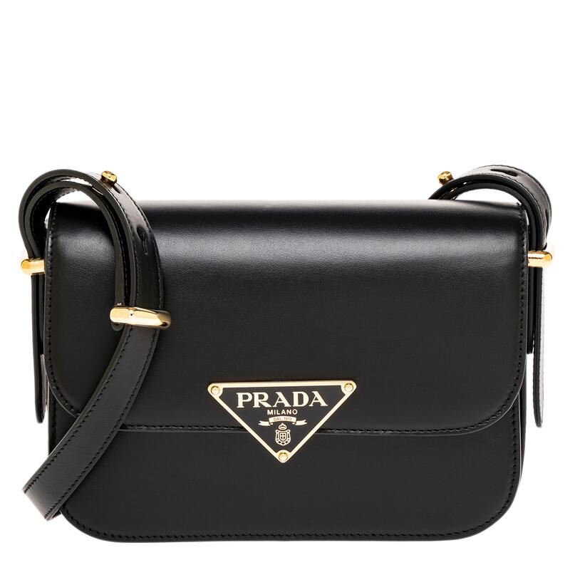 Prada Logo Triangle Flap Bag - Overstock - 43442746