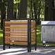 3-Panel Outdoor Air Conditioner Fence Screen, Outside Wood Privacy ...