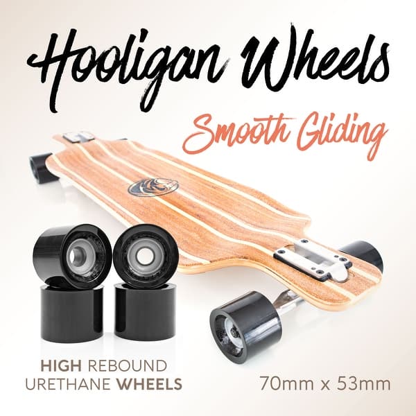 White Wave Longboards Bamboo Drop Deck 38 Inch Freestyle Skateboard ...