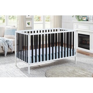 Baby Cache Deux Remi 3-in-1 Convertible Island Crib White/Black - Bed ...