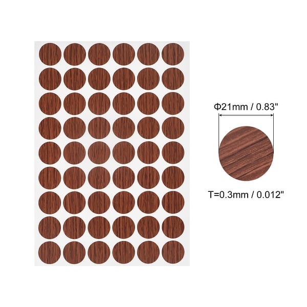 21mm Dia PVC Self Adhesive Screw Hole Cover Stickers 6 Sheet/324pcs ...