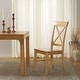 SAFAVIEH Ksenia X-Back Solid Wood Side Chair - 18"W x 22"D x 38"H - Bed ...