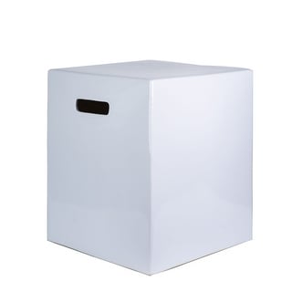 Hampton Square Garden Stool - White - Bed Bath & Beyond - 35780335